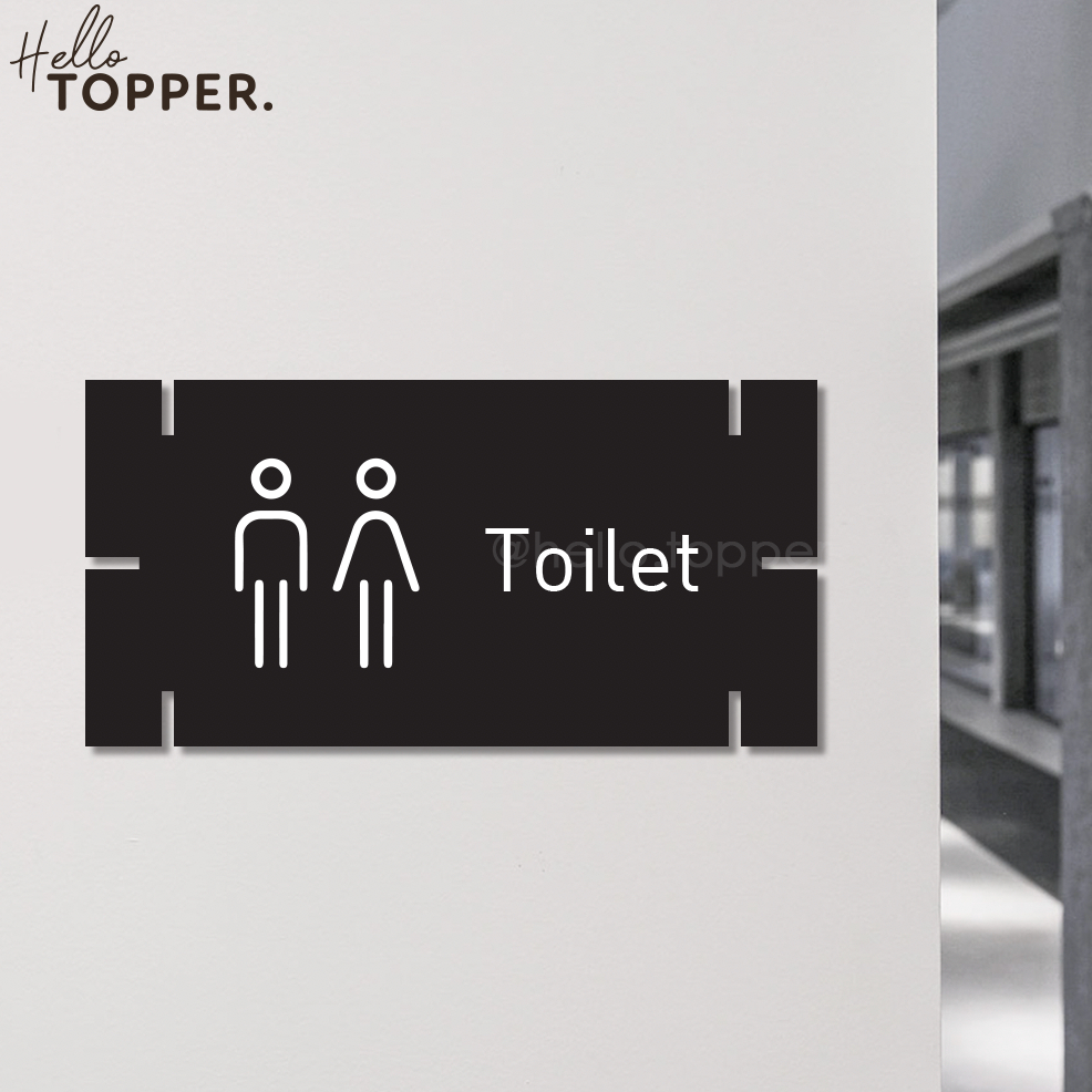 Jual Toilet Restroom WC Signage Acrylic Sign Board Akrilik Papan Label ...