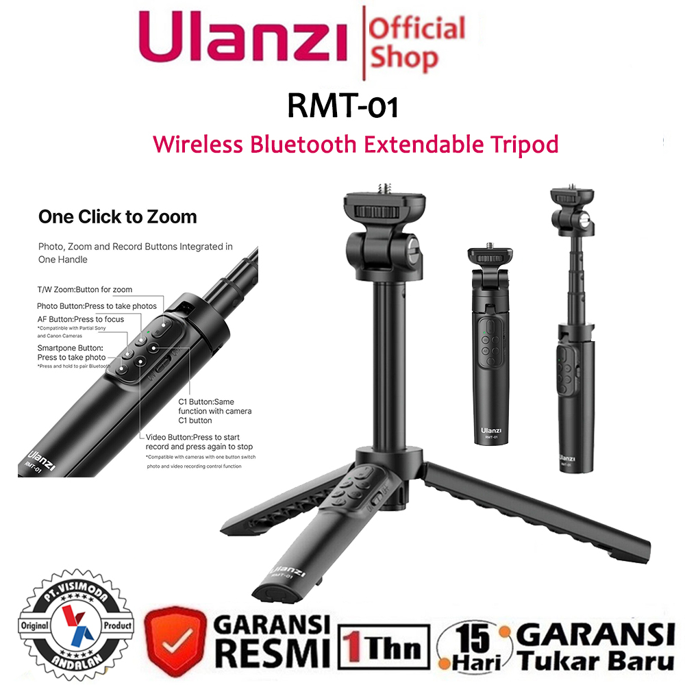 Jual Ulanzi RMT-01 Wireless Bluetooth Extendable Tripod | Shopee Indonesia