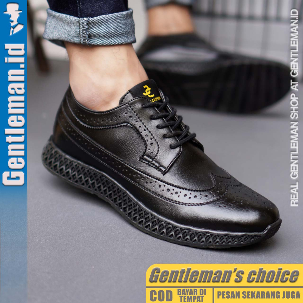 Jual GENTLEMAN Denver Sepatu Formal Casual Pria Kantoran Hitam Original ...
