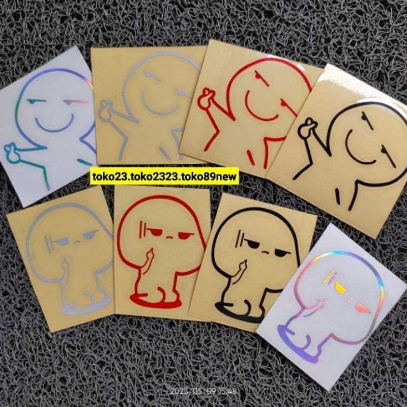 Jual stiker sarangheo love stiker fucek emot emoticon lucu stiker helm ...