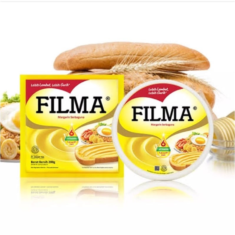 Jual FILMA Margarin 200 gr Mentega Termurah ( free packing ) | Shopee ...