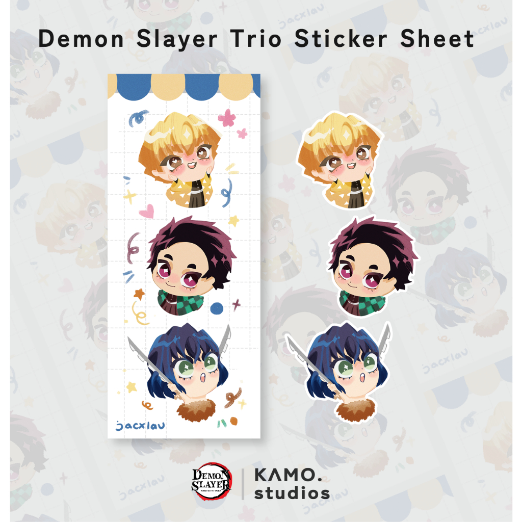 Jual Sticker Demon Slayer Trio | Tanjiro, Zenitsu, Inosuke | Shopee ...