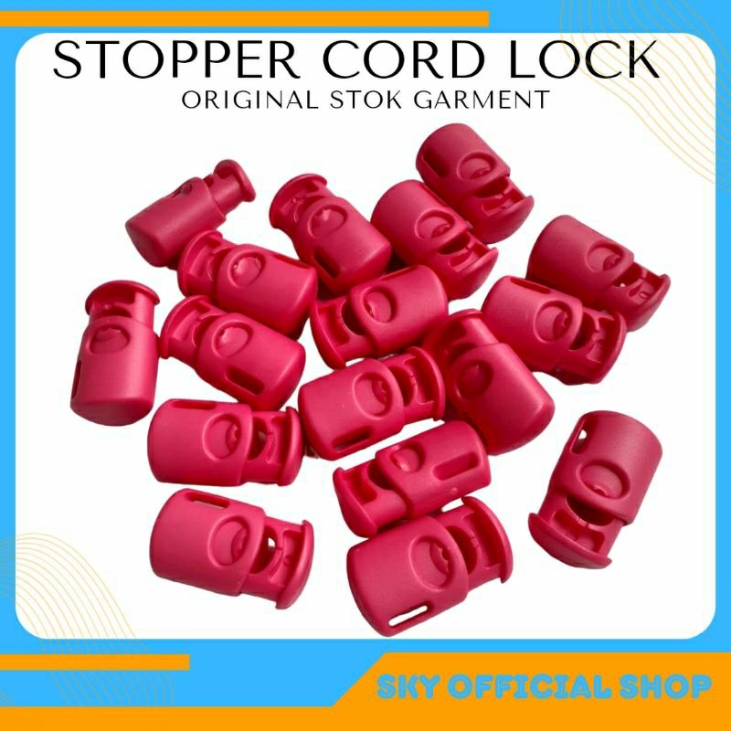 Jual Stopper Tali Cord Lock Aksesoris Garment Pengunci Tali Pink 02 ...