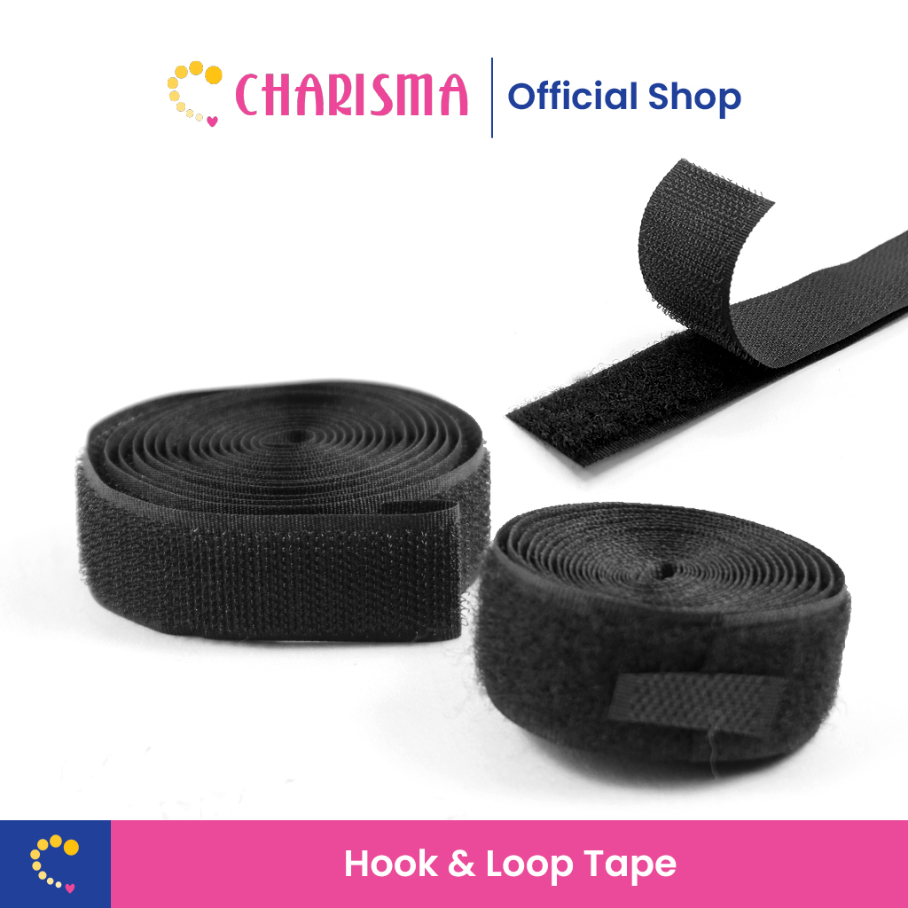 Jual Charisma Magic Tape Hook & Loop - Perekat Serbaguna Hitam putih ...
