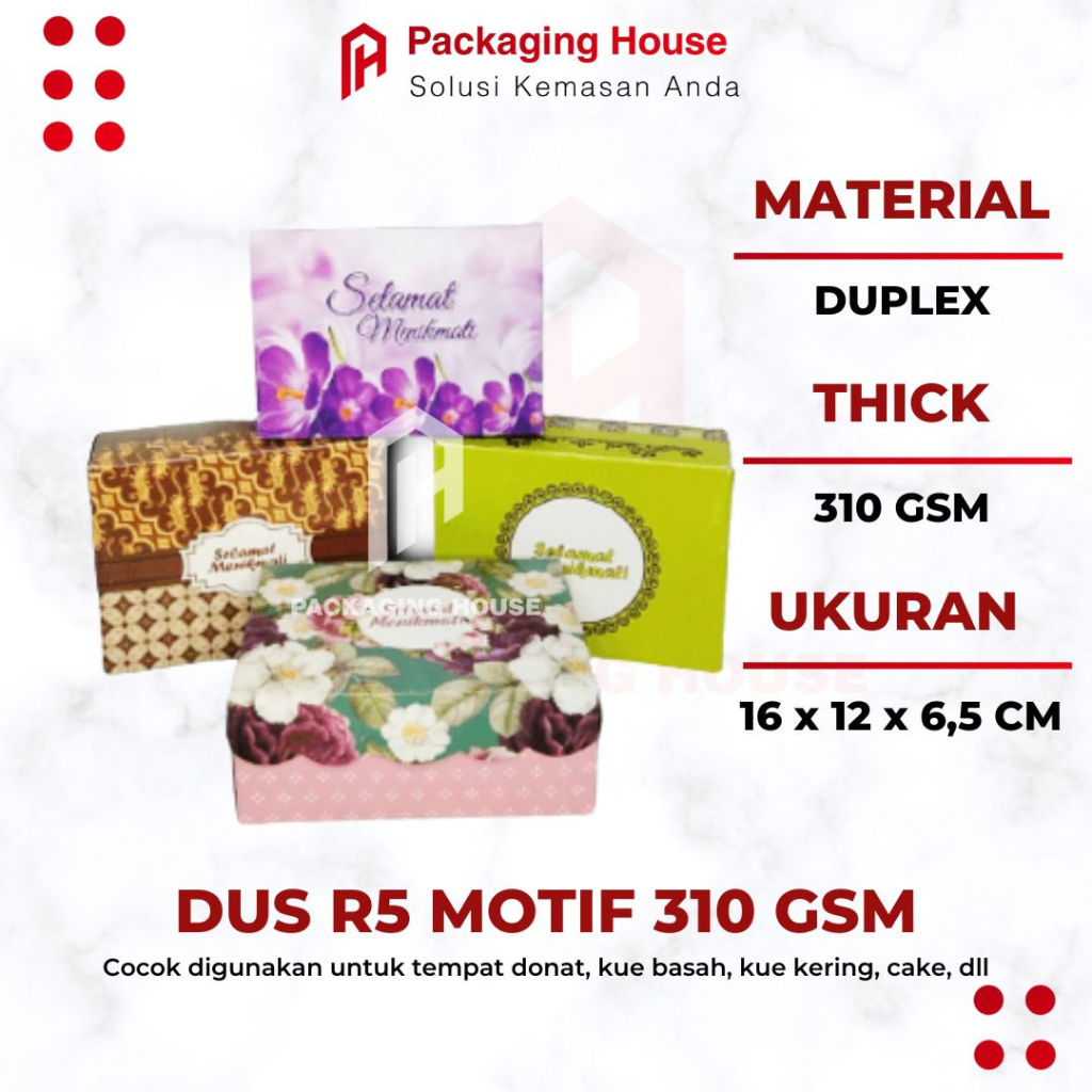 Jual [10 pcs] Dus R5 motif | Dus Snack | Dus Hajatan | Dus kue isi 5 ...