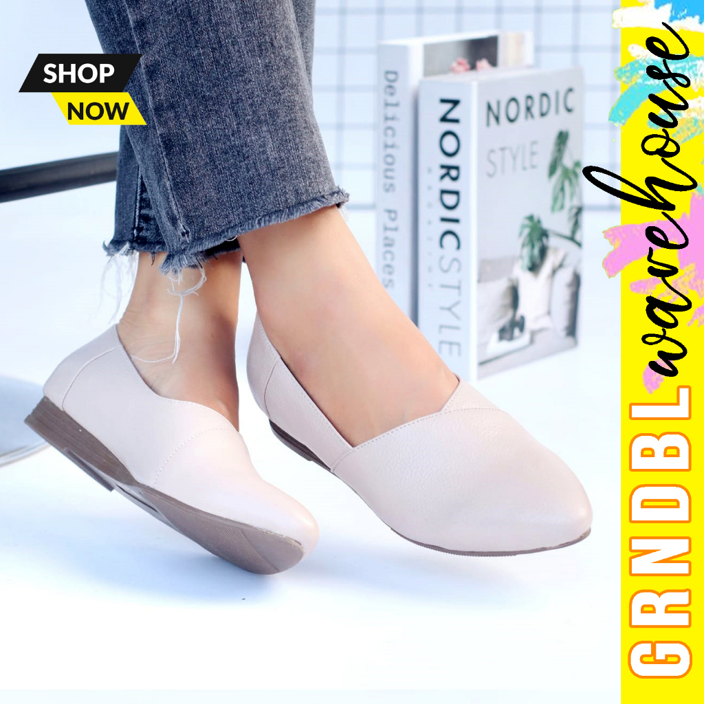 Jual GRNDBL DENISA Sepatu Formal Casual Slop Selop Slip On Kerja ...