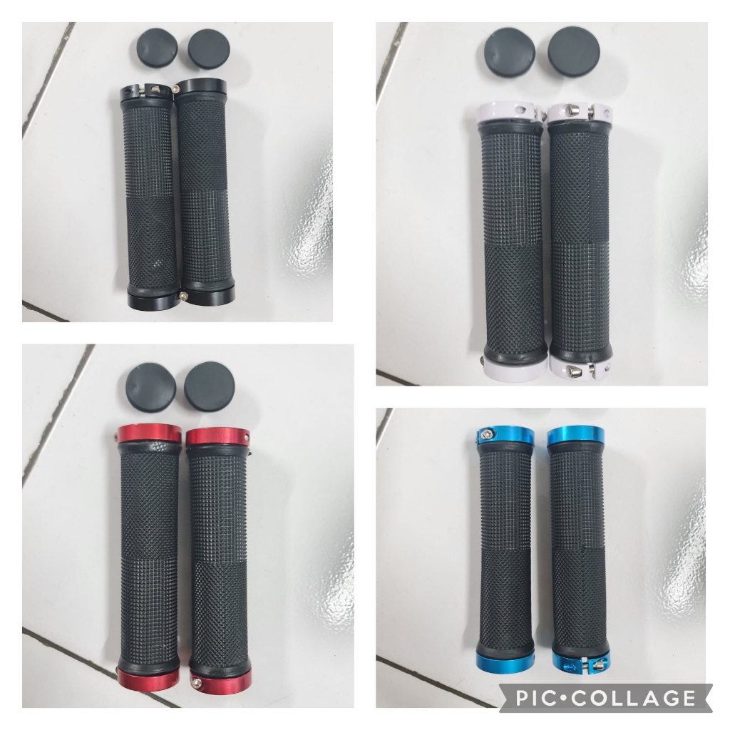 Jual Hand Grip Sepeda Double Lock Anti Selip Handle Bar Stang Pegangan ...