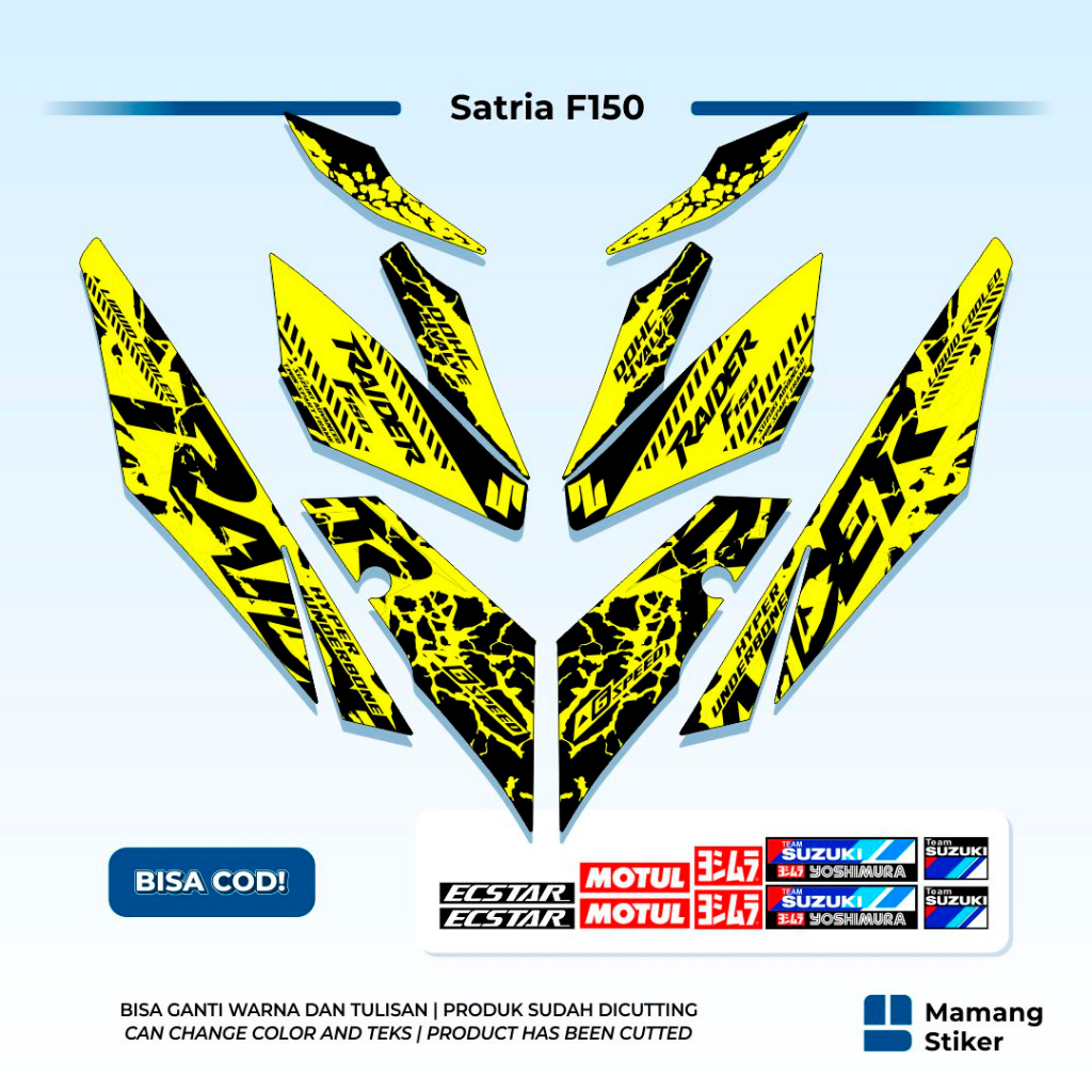Jual Striping Satria Injeksi 150 Variasi (7) Suzuki F150 Stiker Keren ...