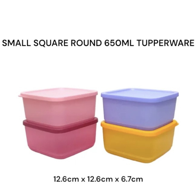Jual Jual Tupperware Small Square Round 650ml -Simpel | Shopee Indonesia