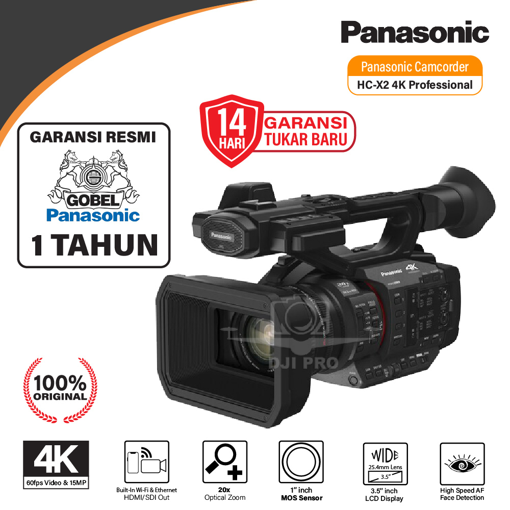 Jual Panasonic HC-X2 4K Camcorder Professional 4K Resmi | Shopee Indonesia