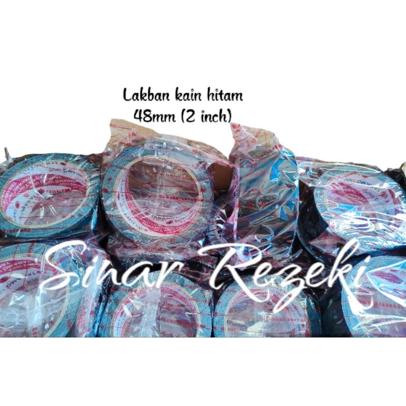 Jual 1 buah!! Lakban kain hitam/lakban kain 2inch/lakban hitam 2inch ...