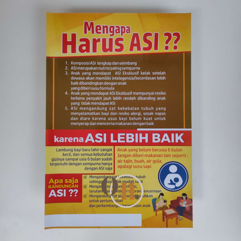 Jual Poster Mengapa Harus ASI - Poster Kandungan ASI - ASI Eksklusif ...