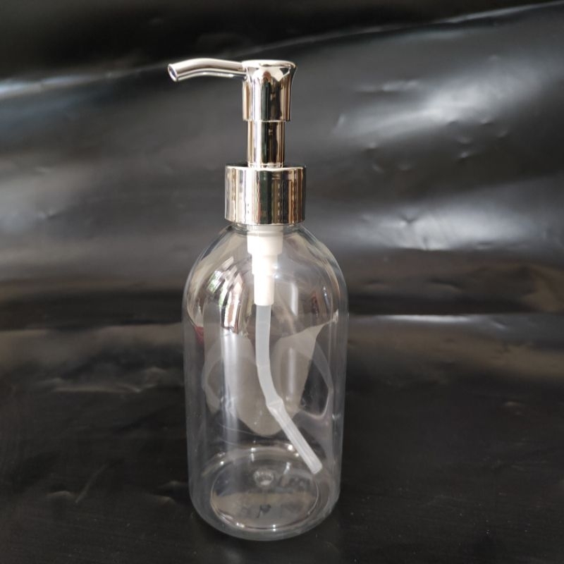 Jual BOTOL OVAL TUTUP CLIP OIL SILVER 250ML / BOTOL TUTUP PUMP OVAL 250ML | Shopee Indonesia