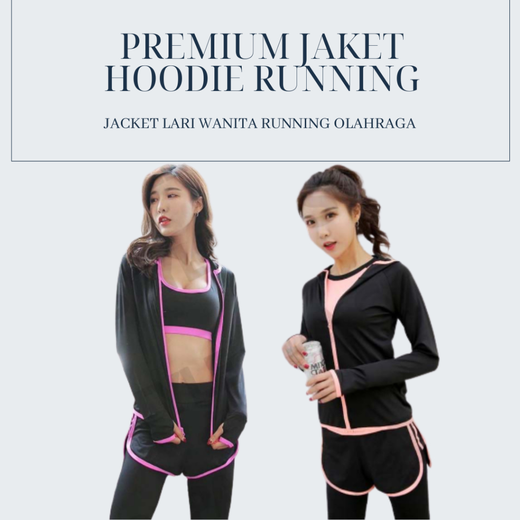 Jual Oppa Style Shop Jaket Hoodie Running Jacket Lari Wanita Running ...
