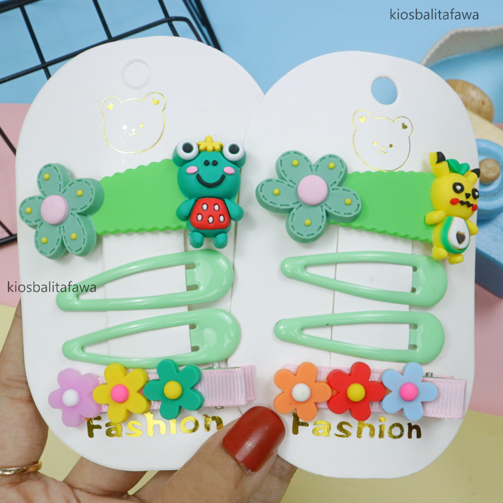 Jual (ISI 4 - 6 PCS) Jepit Rambut Poni / Set Jepitan Anak Perempuan ...