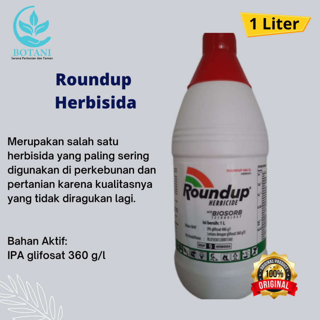 Jual Herbisida Round Up 486 SL Original 1 liter | Shopee Indonesia
