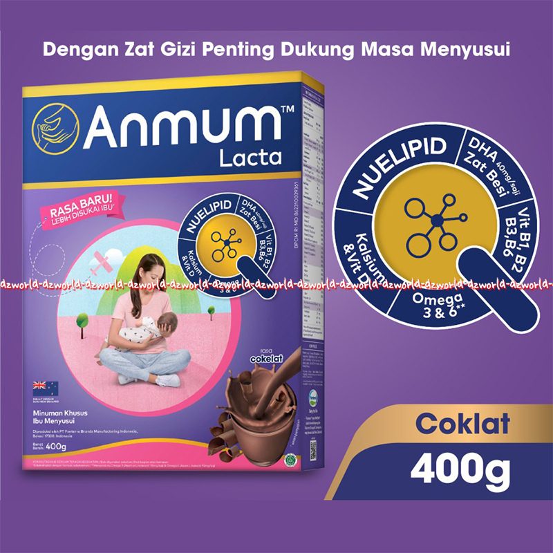 Jual Anmum Lacta Rasa Cokelat 400gr Susu Ibu Menyusui Rasa Coklat ...