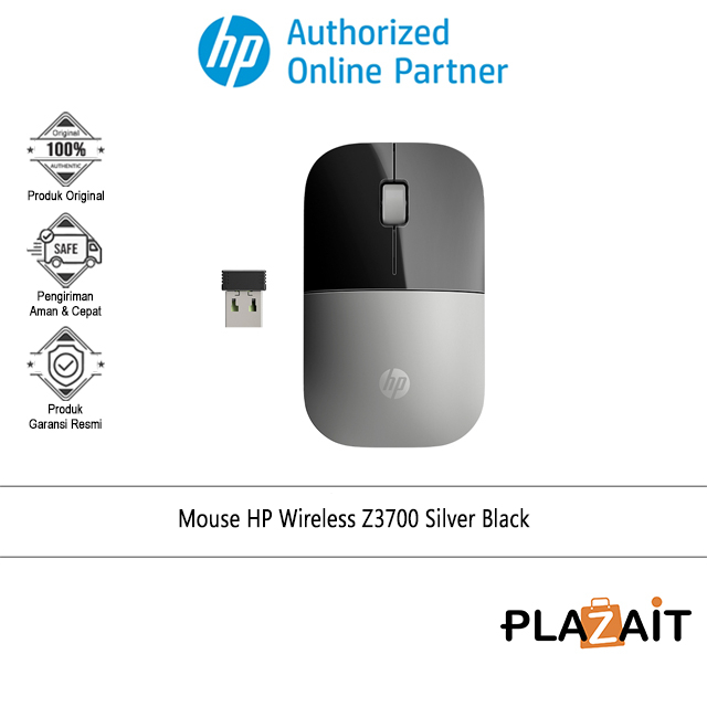 Jual HP Z3700 Mouse Wireless Silver Black - Garansi Resmi | Shopee ...