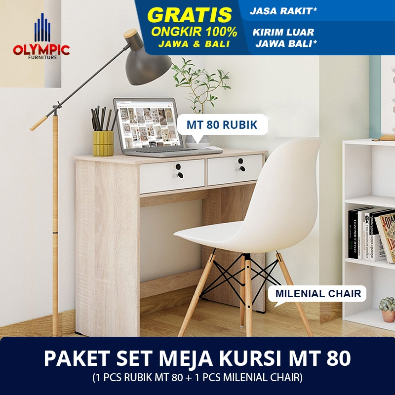 Jual Olympic Paket Hemat Set Meja Kursi Belajar / Minimalis / MT RUBIK ...