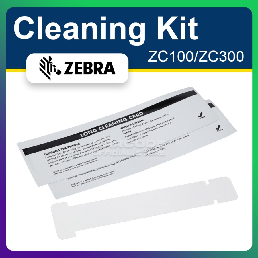 Jual Cleaning Kit OEM Printer Kartu ID Card Zebra Compatible For ZC100 ...