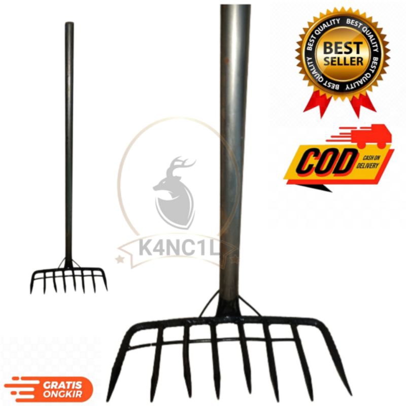 Jual garuk sampah gigi 8 pipa besi / garuk sampah pipa besi panjang ...