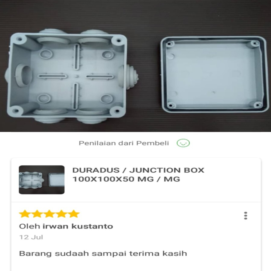 Jual DURADUS / JUNCTION BOX 100X100X50 MG / MG | Shopee Indonesia