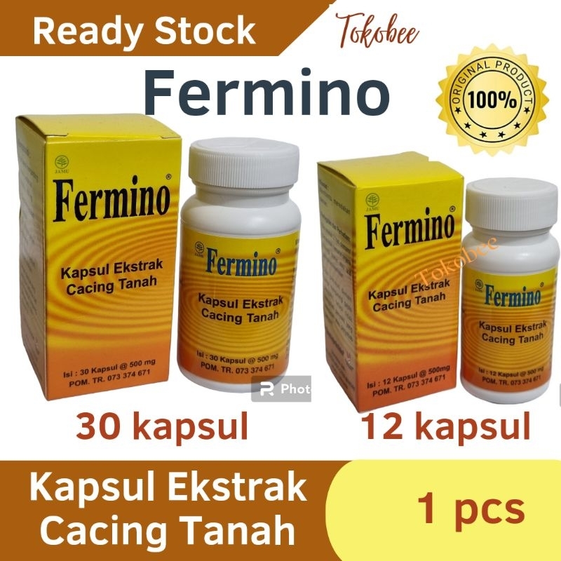 Jual Fermino Obat Kapsul Ekstrak Cacing Tanah Meredakan Demam dan Tipes ...