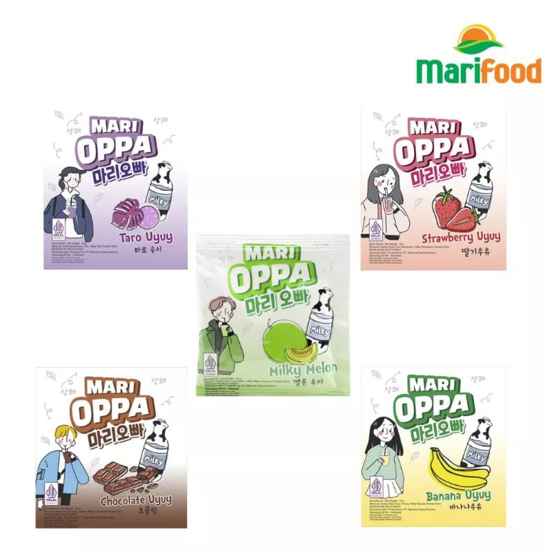 Jual Mari Oppa minuman susu Korea saset isi 15 | Shopee Indonesia