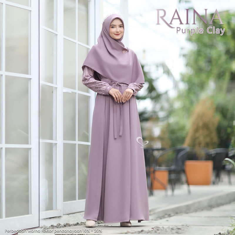 Jual RAINA DRESS BY SALVINA HIJAB GAMIS KOMBINASI BURKAT elegant ...