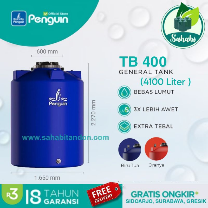 Jual Tandon Air / Tangki Air / Toren Air PENGUIN/PINGUIN Rotamould 3 ...