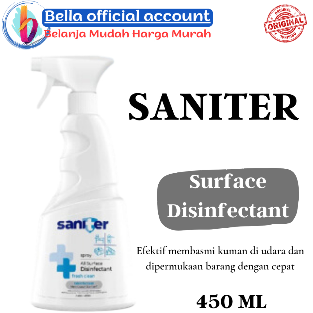 Jual Saniter Spray All Surface Disinfectant 450 ml | Shopee Indonesia