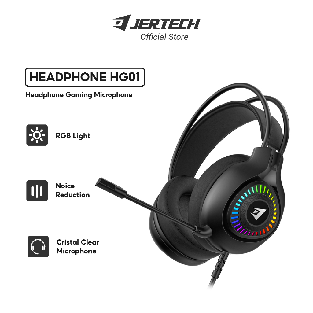 Jual JERTECH Headphone Gaming HG01 Microphone Kabel Noise Cancelling ...