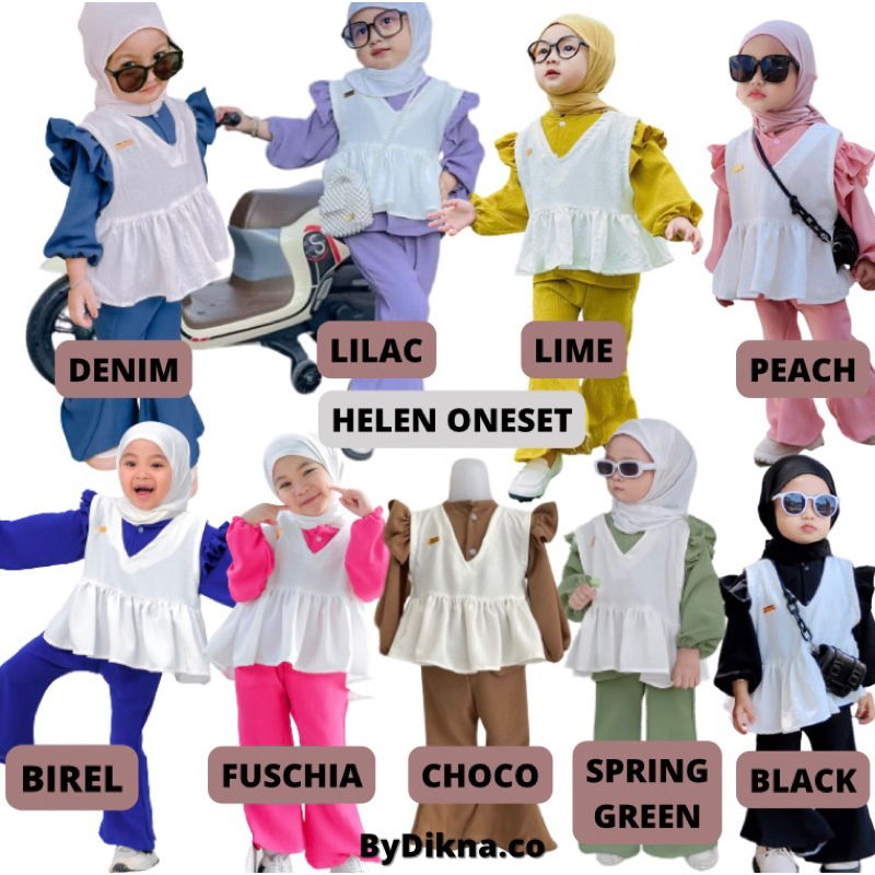Jual BYDIKNA.CO SET ANAK KEKINIAN - ONESET LEBARAN - HELEN ONESET ...