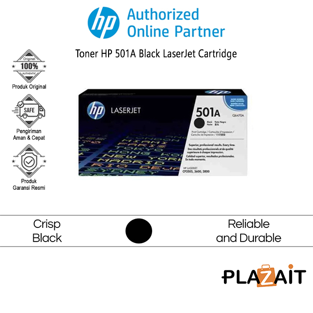 Jual HP Toner 501A Black LaserJet Cartridge Q6470A Original & Baru ...