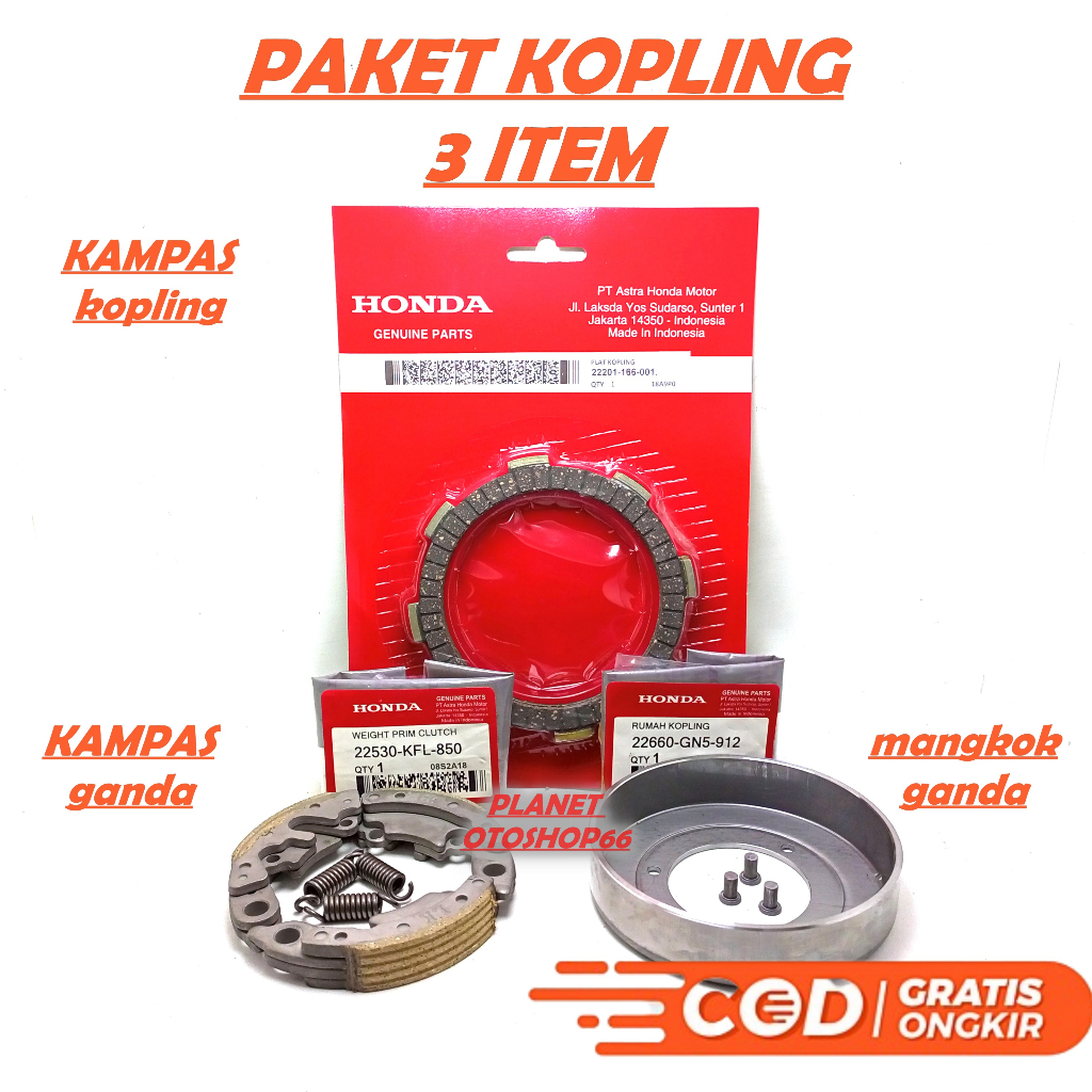Jual PAKET KOPLING HONDA REVO LAMA / SUPRA FIT NEW / REVO 100 / LEGENDA / FIT LAMA / FIT X / FIT ...