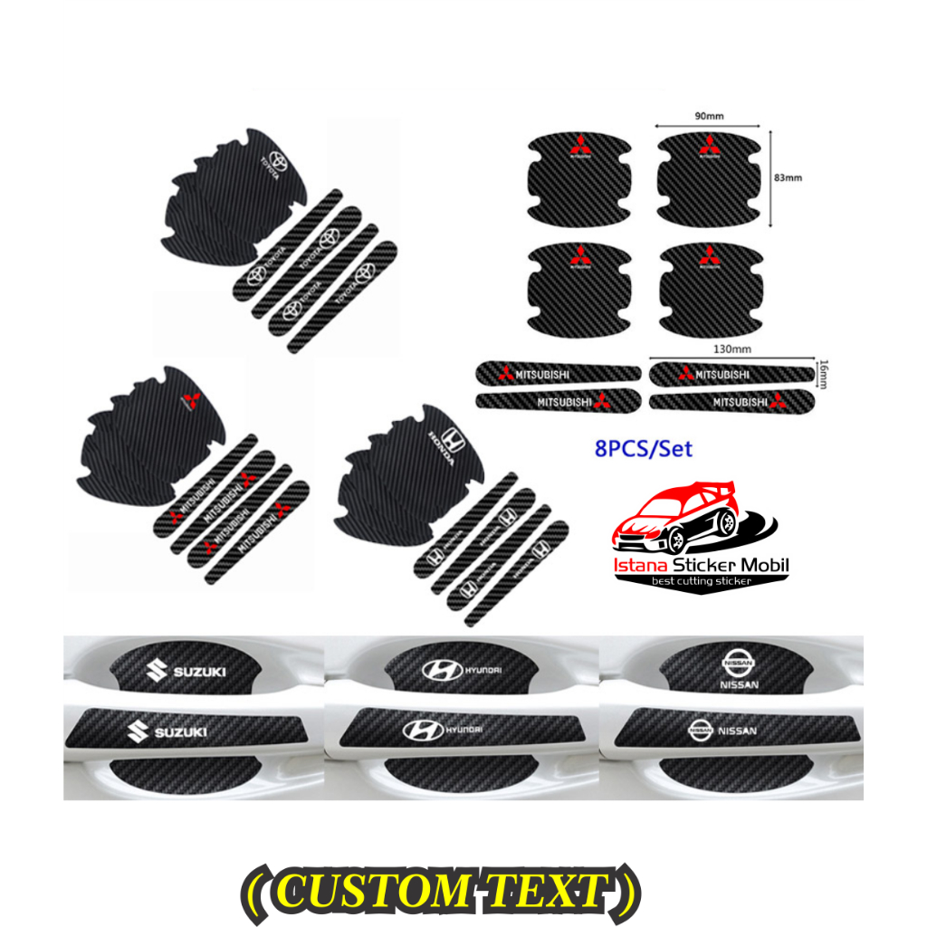Jual Stiker karbon 3d Pintu Mobil Sticker carbon 3d Gagang Pintu Mobil ...