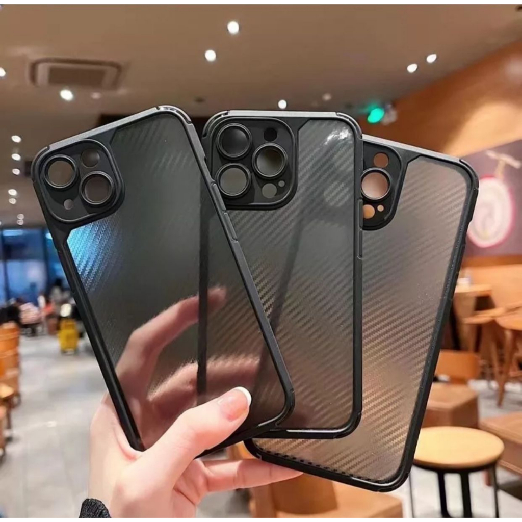 Jual CASE CARBON TRANSPARAN HITAM IPHONE 11 11 PRO 11 PRO MAX 12 PRO 12 ...