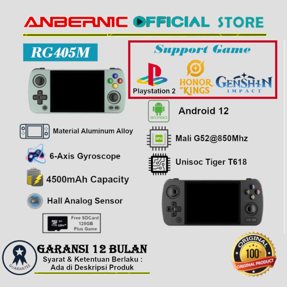 Jual ANBERNIC RG405M Handheld Video Game Console Android System ...