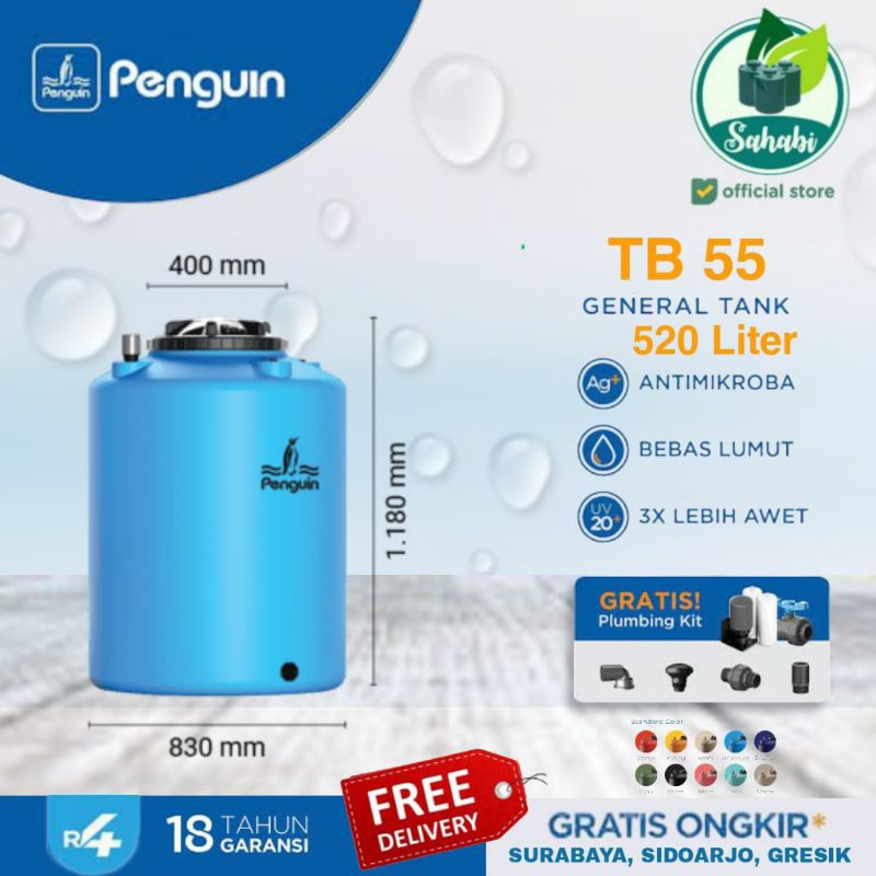 Jual Tandon Air / Tangki Air / Toren Air PENGUIN/PINGUIN Rotamould 4 ...