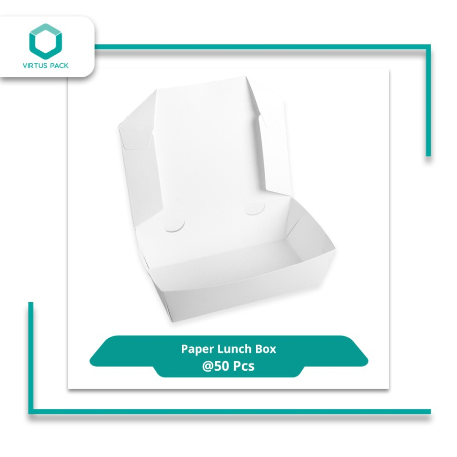 Jual BistroBox / Paper Lunch Box / Eco Friendly / Food Grade / Putih ...