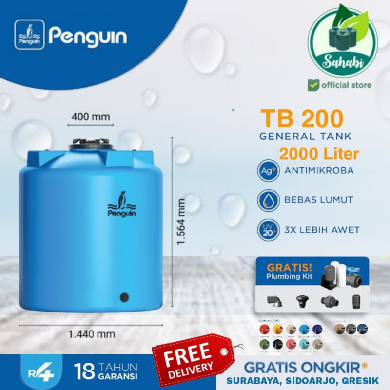 Jual Tandon Air / Tangki Air / Toren Air PENGUIN/PINGUIN Rotamould 4 ...