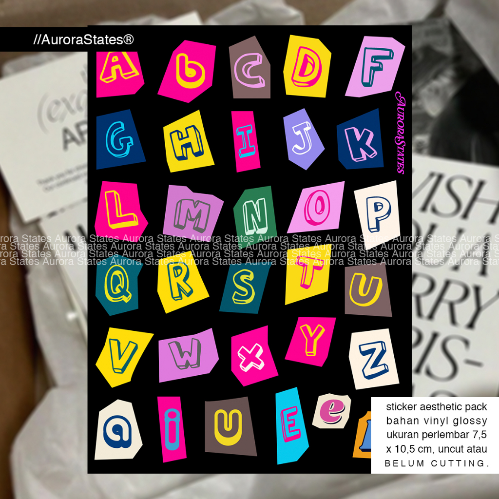 Jual Sticker Ransom Alphabet | Sticker Jurnal Book | Sticker Huruf ...
