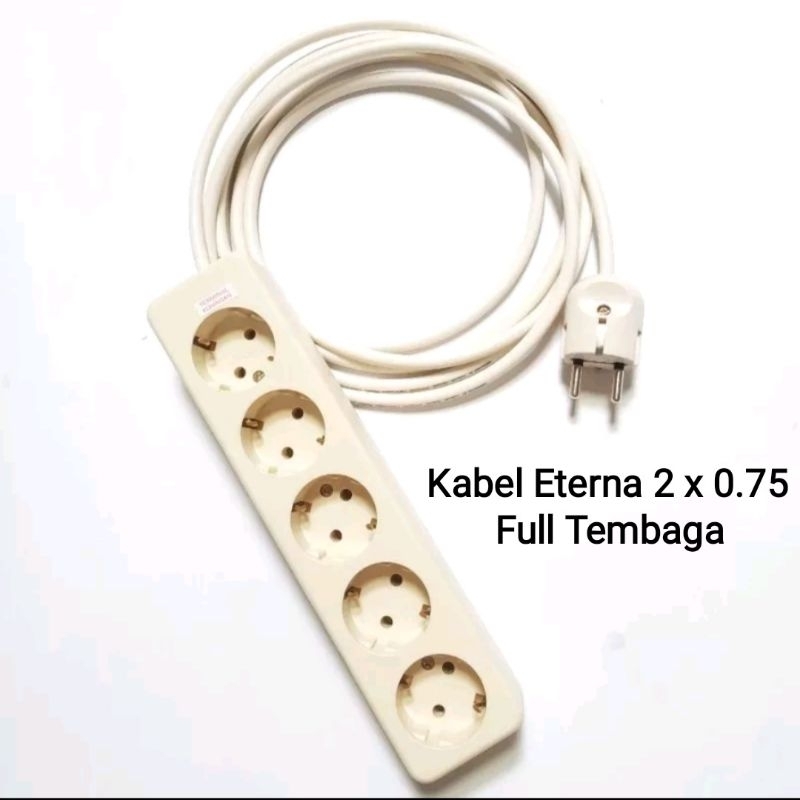Jual Set sambungan kabel listrik extension stop kontak lubang 5 ...