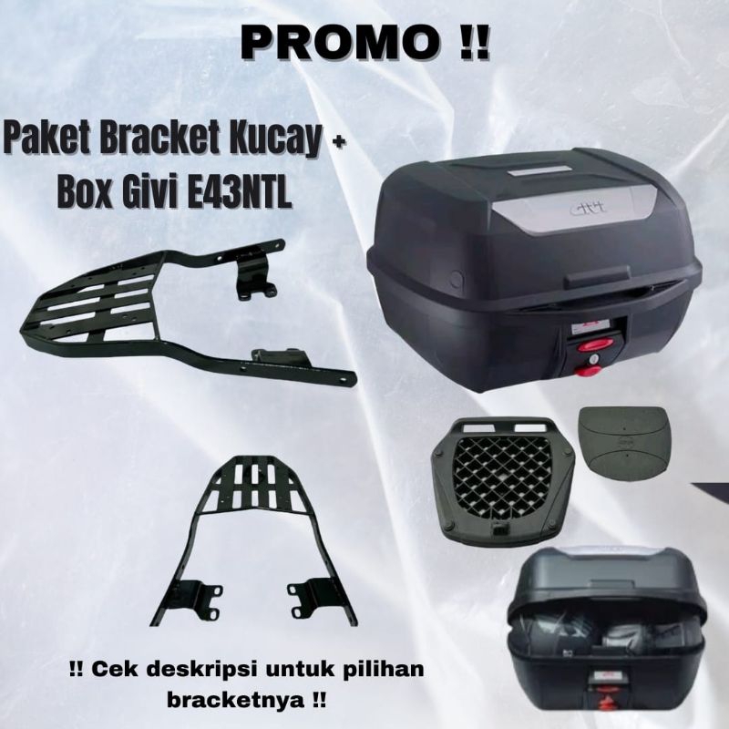 Jual Paket Promo Box Givi E43NTL dan Bracket Kucay Statis Original ...