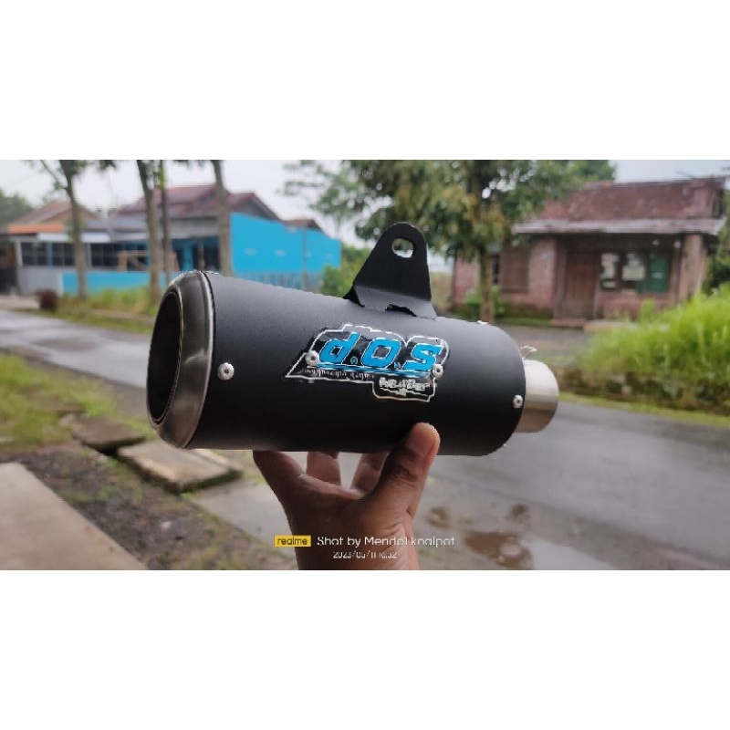 Jual Knalpot Silincer DOS Gp1 Black coating inlet 50 51 mm | Shopee ...