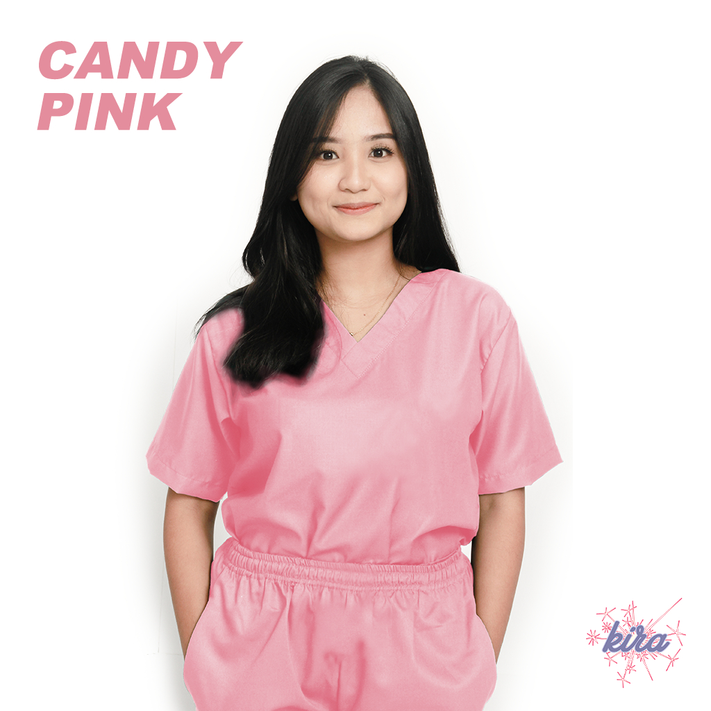 Jual SET V NECK Lengan Pendek - Scrub Baju Celana Jaga Oka OK Malam ...