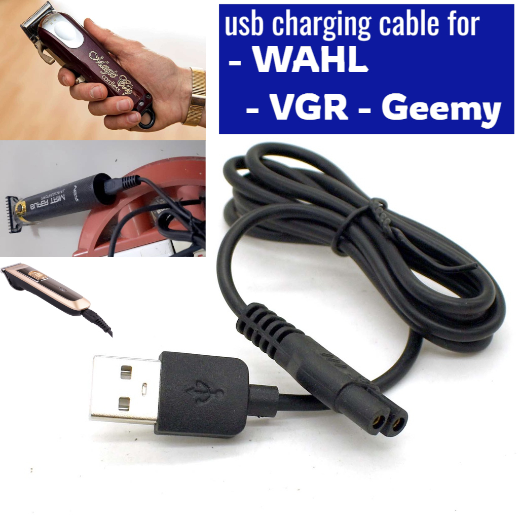 Jual Kabel Charger Usb Clipper Wahl Alat Cukur Rambut VGR Trimmer Geemy | Shopee Indonesia
