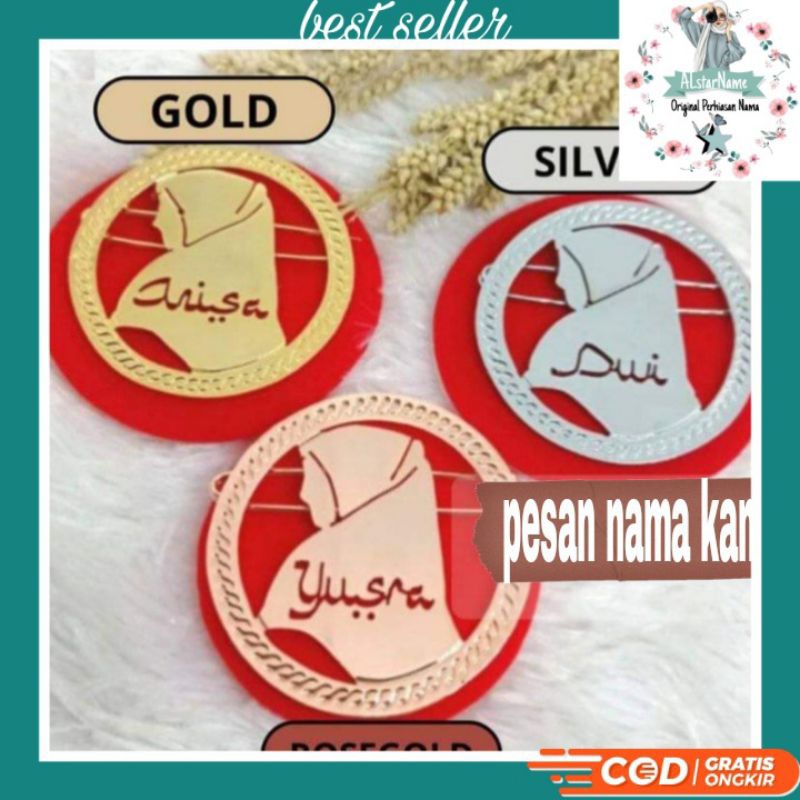 Jual BROSS NAMA CUSTOM/BROS HIJAB MUSLIMAH CUSTOM NAMA/BROS NAMA MODEL ...