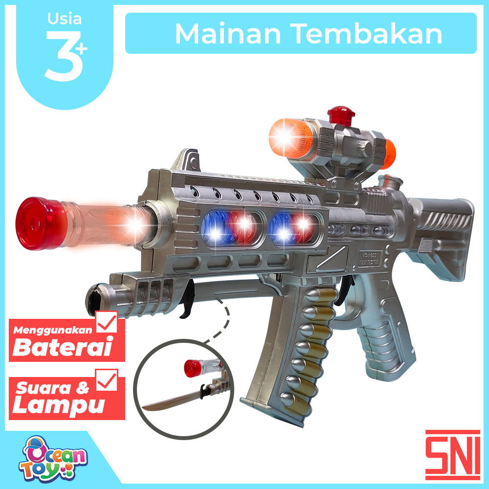 Jual Mainan Tembak Tembakan Batere Operate Lampu dan Suara 7800 ...