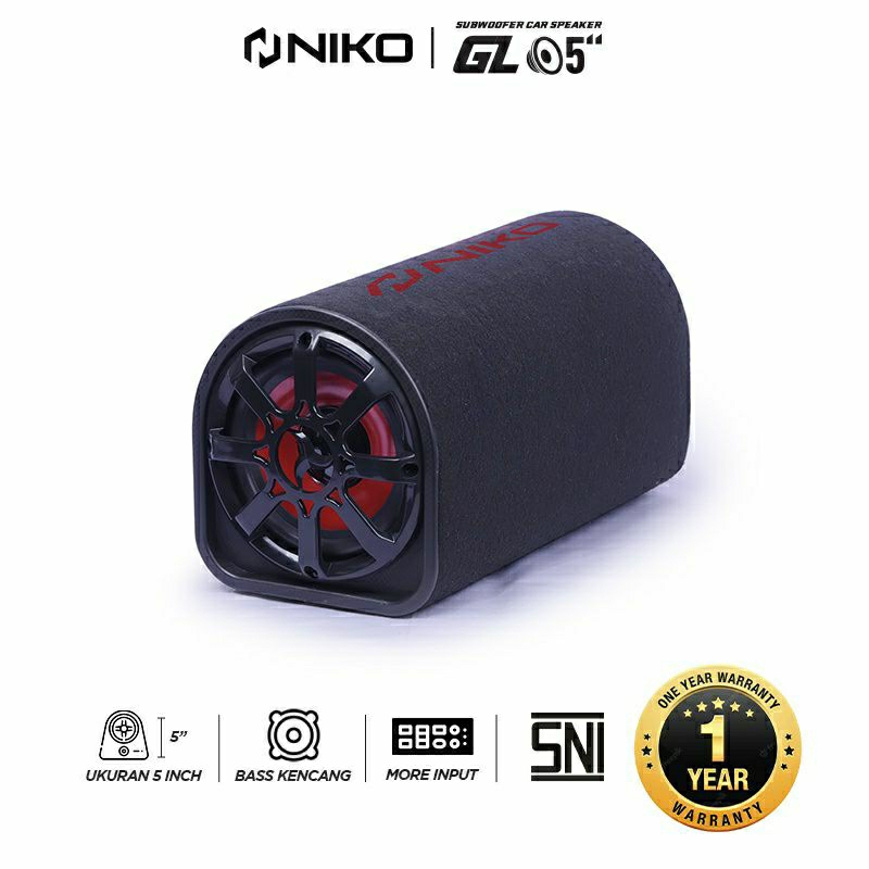 Jual NIKO GL5 Subwoofer Car Speaker 5 inch 30 Watt - Speaker Tabung 5 inch | Shopee Indonesia